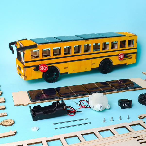 ST064 Dual Battery and Solar Powered School Bus STEM Kit – Kitsville ...